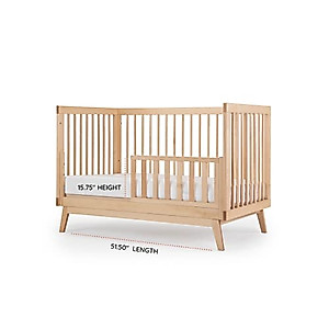 dadada Baby Soho 3-in-1 Convertible Crib – GREENGUARD Gold Certified, Made in Italy, Solid Beechwood – Adjustable Mattress Height, Modern Design 53.15 x 29.95 x 36.7 in 3 Colors (Natural)