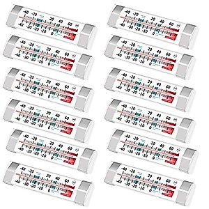 12 Pack Fridge Refrigerator Freezer Thermometer