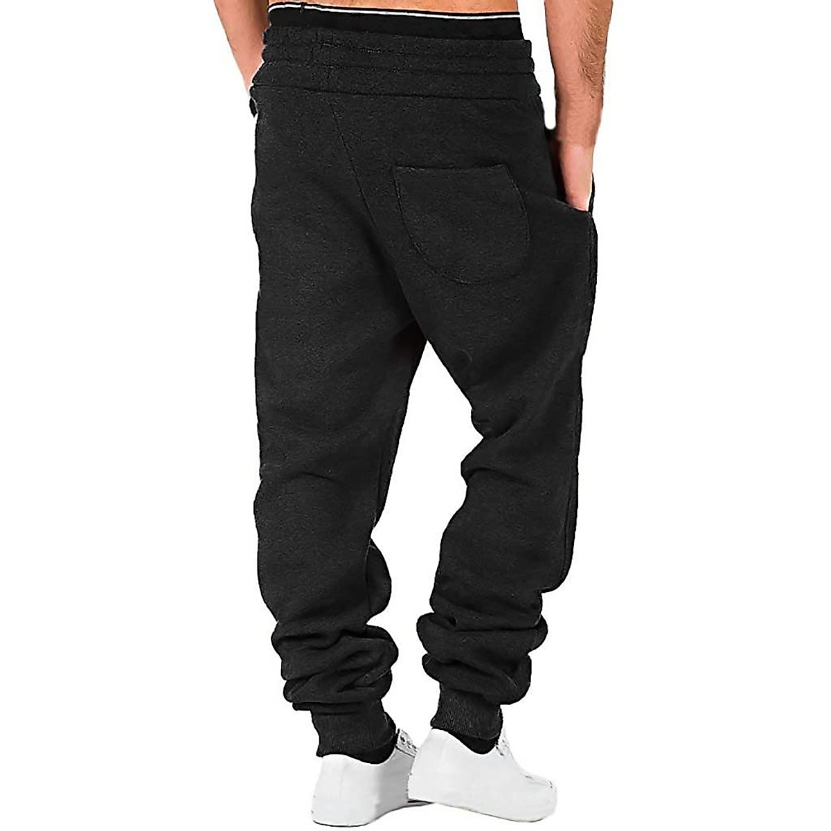Gray Sweat Pants Mens Elastic Waist Pants No Buttons Or Zippers Sweatpants for Men Menswear for Men Flannel Hoodie White Sweatsuit Warm Sweatpants for Men Clearance