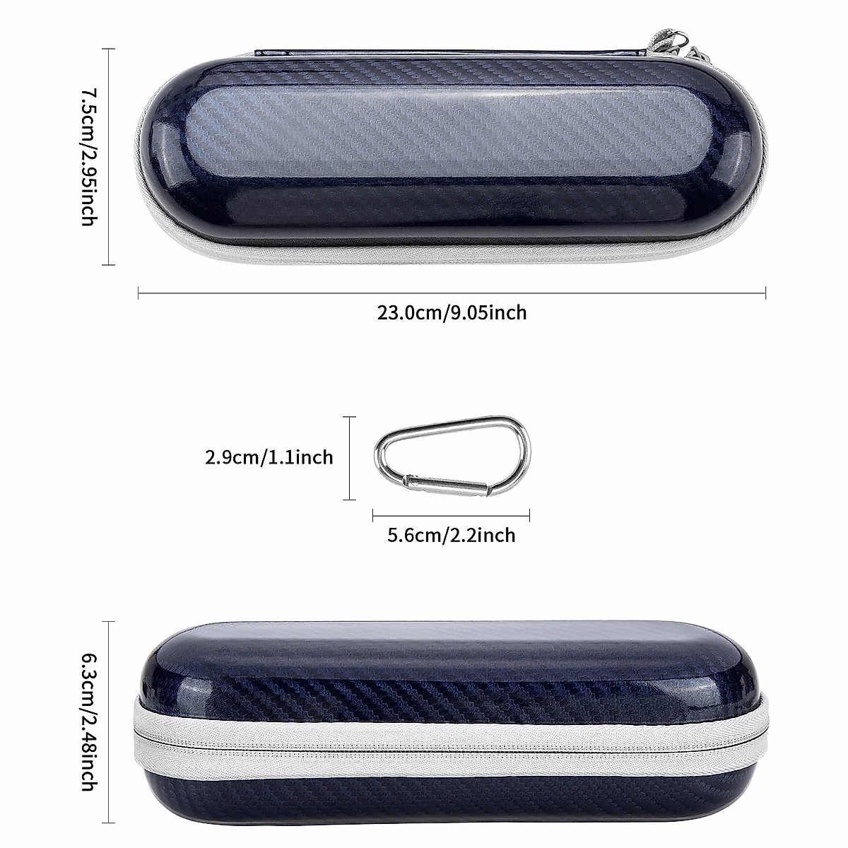 Yinke Hard Travel Case for Oral-B/Oral-B Pro 1000 1500 5000 7000 6000 9600 Smartseries/Philips Sonicare 4100 6100 5100 6500 7500/iO Series 4 7 8 9 Electric Toothbrush, EVA Protective Storage Bag