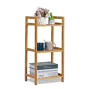 MoNiBloom Shoe Rack Organizer with Handles for Entryway, Bamboo 3-Tier Adjustable Boots Shoe Shelf Organizer for 6-10 Pairs Hallway Bedroom Living room, Natural