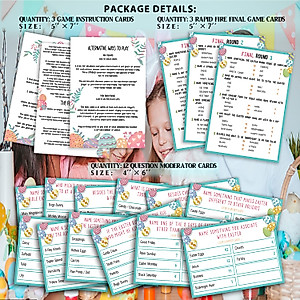 Easter Friendly Feud Quiz, Family Feud Quiz, Baby Shower Game Night, Easter Party Game, Family Activity, Feud Trivia Quiz, Baby Shower Game - 02