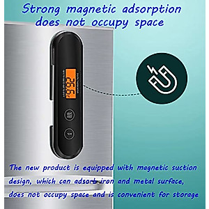 Digital Meat Thermometer for Cooking with Probe and Backlight，IP67 Waterproof CookingThermometer for Grilling BBQ, Kitchen Cooking,Candy,Oil and Roast Turkey ,Instant Read Thermometer Digital(Black)