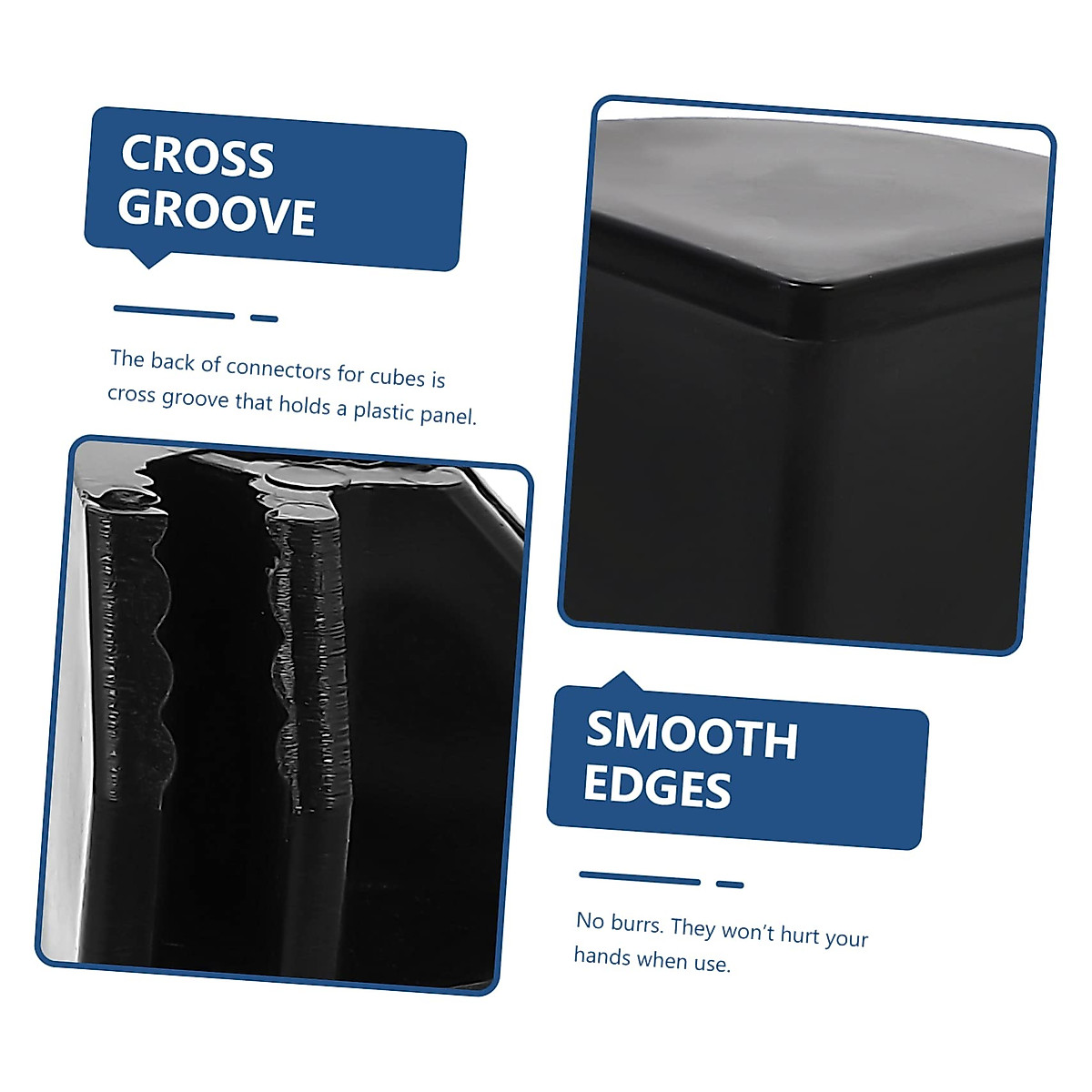 Garneck 20pcs Buckle electric wire connector storage shelves plastic metal wire shelving wire grid cube connectors for closet plastic wire connector modular organizer cube storage shelves