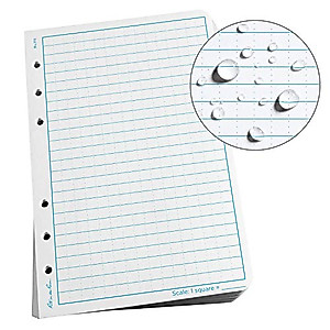 Rite In The Rain Weatherproof Loose Leaf Paper, 4 5/8" x 7", 32# White, Universal Pattern, 100 Sheet Pack (No. 372)