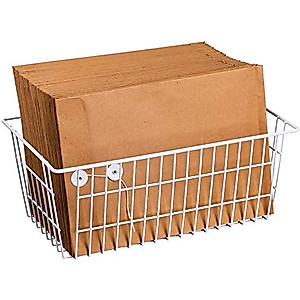 blitzlabs Wire Storage Basket Freezer Organizer Bins Refrigerator Organization Storage Baskets with Handles for Pantry, Freezer, Laundry Room, Closets, Garage, Office, Bathroom, Set of 2