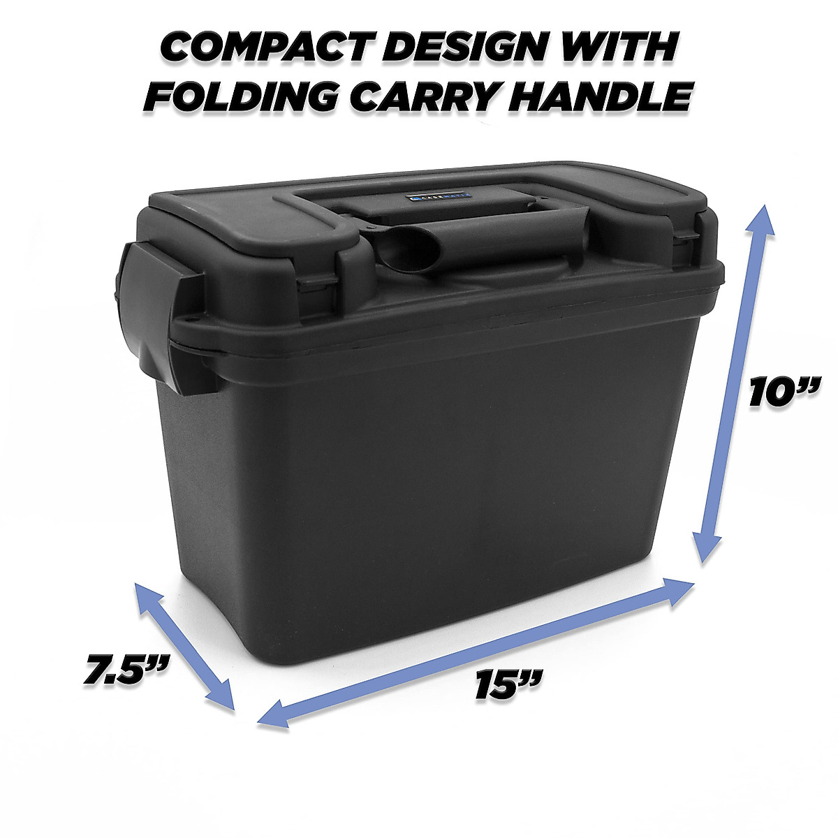 CASEMATIX Miniature Storage Hard Shell Figure Case - 105 Slot Figurine Carrying Case with Customizable Foam Tray Compatible with Warhammer 40k, DND & More!