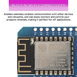 YEJMKJ D1 Mini NodeMcu ESP8266 Module Type-C USB ESP-12F WLAN WiFi Internet Development Board Base on ESP8266 ESP-12F Compatible with Arduino, WeMos D1 Mini