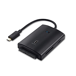 Cable Matters 10Gbps USB C Multiport Adapter (USB C Hub) with USB-A, USB-C, MicroSD and UHS-II SD Card Reader, 2.5 3.5 Inch SATA Hard Drive Reader -Thunderbolt 4 / USB4 / Thunderbolt 3 Port Compatible