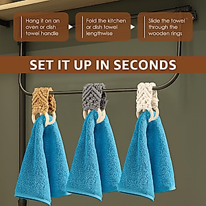 XYDHQS 3Pcs Crochet Dish Towel Holder, Macrame Knit Hanging Kitchen Towel Holder, Handmade Crochet Hanging Dish Towel Holder, Decorative Dish Towel Holder for Kitchen Bathroom Toilet