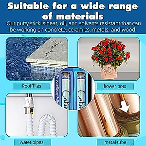 Calvana (2-Pack) 4-oz All Purpose Epoxy Putty Stick | Pool Patch, Pool Bounding Kit – A Quick and Permanent Repair Solution for Pool Light, Pool Tile, Skimmer, and Plumbing leaks – Work Like Magic