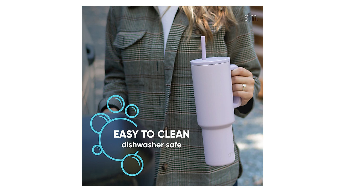 Simple Modern 40 oz Tumbler with Handle & Straw - Insulated Water Bottle