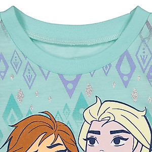 Disney Frozen Elsa Princess Anna Infant Baby Girls Graphic T-Shirt and Shorts Outfit Set Tie Dye White Stripe 18-24 Months