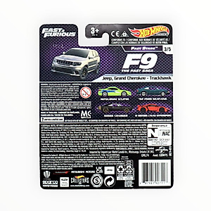 DieCast Hotwheels Grand Cherokee Trackhawk - 2021 Fast & Furious Fast Stars 3/5 [Gray] 1:64 Scale Premium