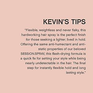 KEVIN.MURPHY SESSION.SPRAY FLEX - Flexible Finishing Hair Spray - For All Hair Types - Lightweight Hold - Humidity Resistant Hair Care - Travel Size - 100 mL / 3.4 fl oz