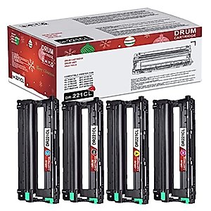 DR221CL LVE Compatible DR-221CL Drum Unit High Yield Replacement for Brother DR221CL DR221 DR-221 Drum for HL-3150CDN HL-3170CDW HL-3180CDW MFC-9130CW MFC-9140CDN Printer - 4 Pack(1BK+1C+1M+1Y)