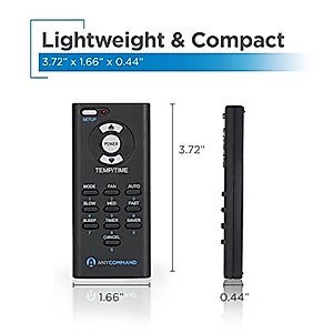 AnyCommand ACR-01 Universal AC Remote Control for Window Air Conditioners, Black, (Error:#Name?)