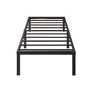 caziwhave Twin Bed Frame 18 Inch High Max 3500 lbs Heavy Duty Metal Mattress Foundation Platform Sturdy Steel Slat Support Twin Size No Box Spring Needed Easy to Assembly Noise Free Non Slip