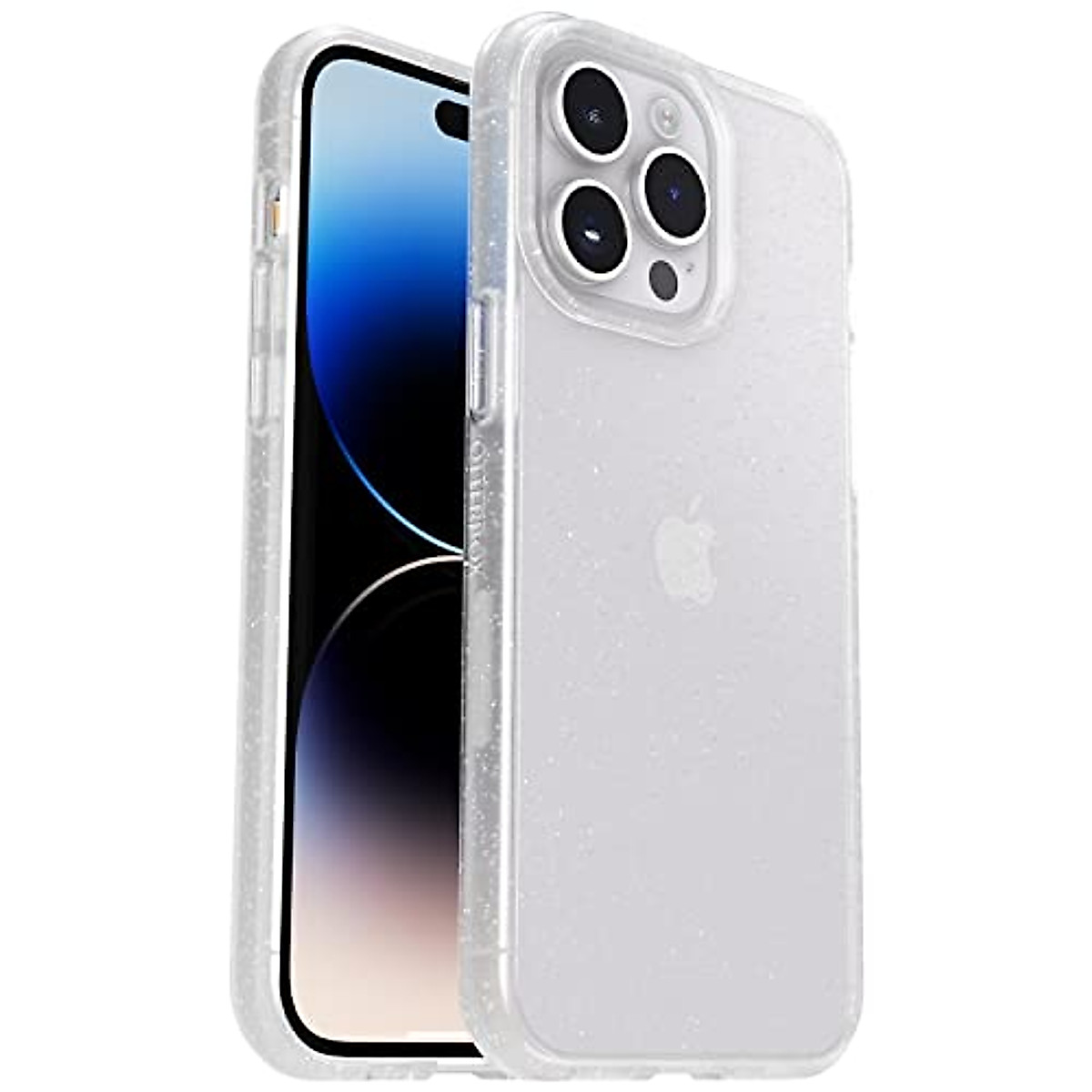 OtterBox IPhone 14 Pro (ONLY) Prefix Series Case - STARDUST (Clear/Glitter), ultra-thin, pocket-friendly, raised edges protect camera & screen, wireless charging compatible
