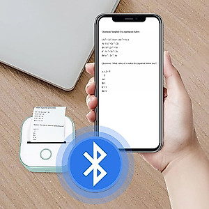 Mini Pocket Printer, New Upgrade Fast Printing Portable Mini Thermal Printer, Wireless Bluetooth Photo Printer Portable Sticker Printer DIY Scrapbook (Color Thermal self-Adhesive *3)