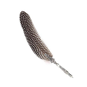 Hilitand Feather Quill Pen Vintage European Antique Sign Pen Set Calligraphy Writing Quill Pen for Stationery Gift(04#)