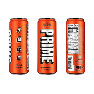 Prime Hydration Drink Energy Cans 6 Flavor Variety Sampler Pack! - 200mg Caffeine, Zero Sugar, 300mg Electrolytes, Vegan - (12 Fl Oz Cans)