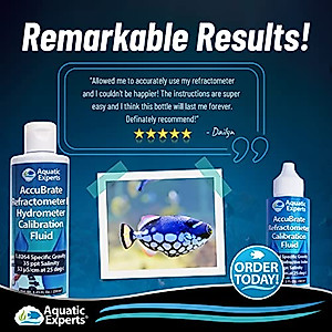 AccuBrate Refractometer and Hydrometer Salinity Calibration Fluid – Solution to Accurately Calibrate Refractometer and Hydrometer for Testing Natural Saltwater or Synthetic Sea Water (60 ml)