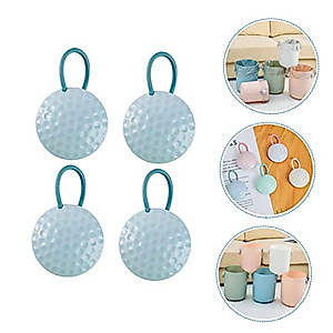 Levemolo 4pcs Bin Band Bathroom Anti-Drop Anti- Buckles Slip Clips Magnetic Can Adjustable Kitchen Grocery Buckle Fixation Blue Rubbish Bag Fasten for Holder Clamp Waste Creative Clip