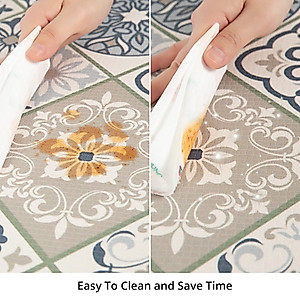 Jabogrii Kitchen Rugs 2 Piece Anti-Fatigue Kitchen Mats Set, Cushioned Comfort Floor Mat PVC Non Slip Waterproof Runner Rug for Kitchen, Standing, Office, Sink 17.5"×30"+17.5"×59"