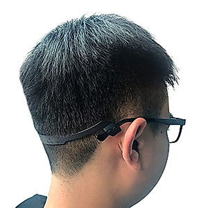 Festful Silicone Spectacle Straps, 3 Non-slip Elastic Sports Glasses Straps for Kid Boys and Girls, Sunglasses Straps, Black