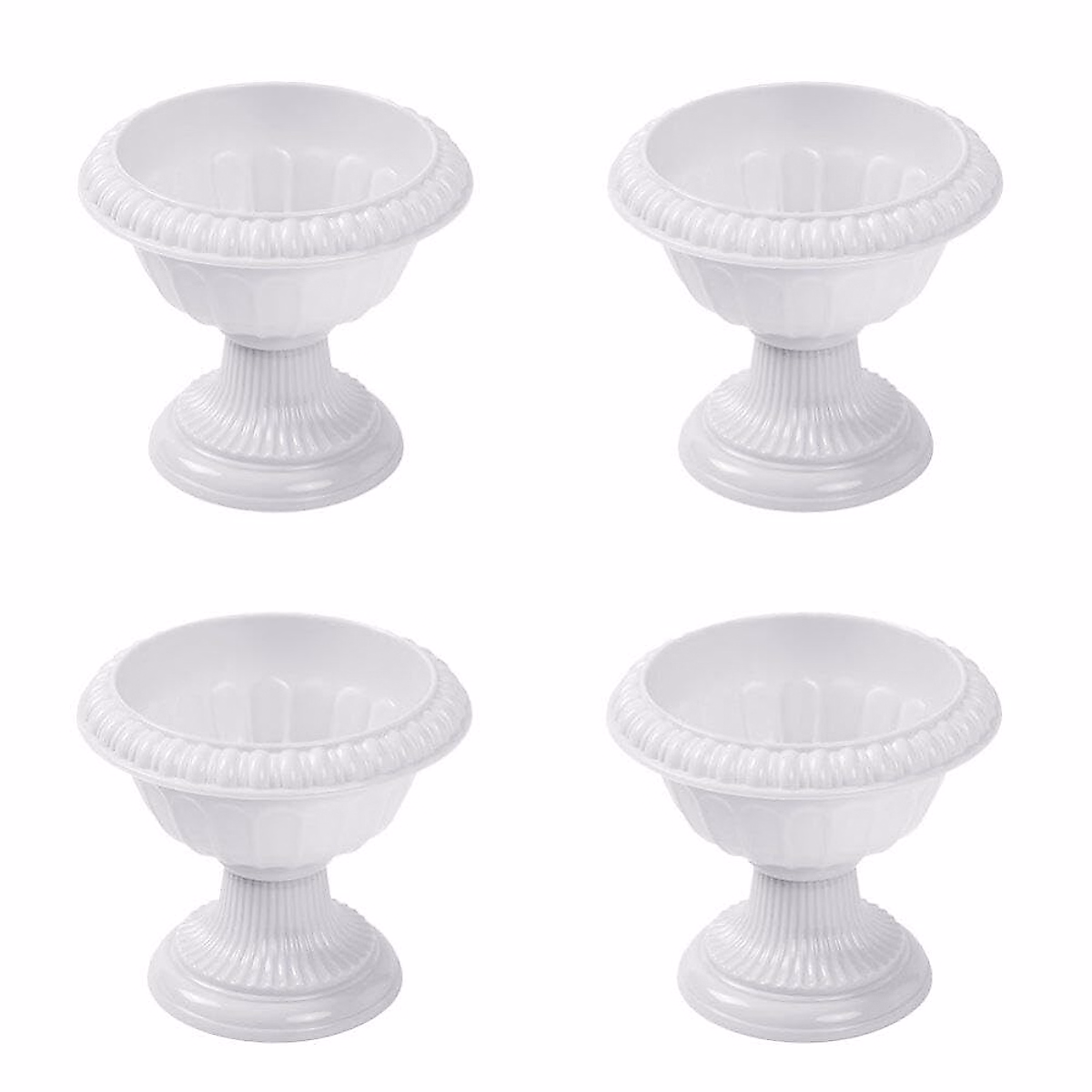 YARNOW Garden Urns Urn Planter 4pcs Vintage Style Flower Pot Classic Pillar Flower Pot Greek Column Statue Garden Urn Tall Roman Pillar Flowerpot for Wedding Patio Yard Pathway Garden