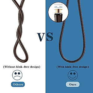 BRIGHT SHOWERS Shower Hose For Hand Held Shower Heads, 69 Inches Cord Extra Long Stainless Steel Hand Shower Hose, Ultra-Flexible Replacement Part with Brass Insert, Oil Rubbed Bronze