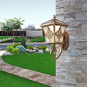 Zziyj LED Solar Wall Light Garden Outdoor Security Lights Vintage Solar Lantern Wall Lights for Patio Deck Yard Garden Fence Home Stairs Wall Lamp
