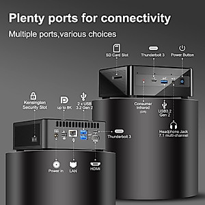 2022 Intel NUC 11 Tiny Client Mini PC Intel 4-Core i5-1135G7 16GB DDR4 256GB NVMe SSD + 1TB HDD Iris Xe Graphics WiFi-6 RJ-45 HDMI Mini-DP Thunderbolt 3 USB-C Windows 10 Pro w/RATZK 32GB USB