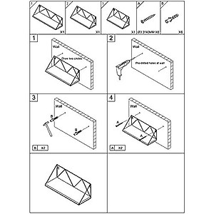 Coral Flower Floating Wall Shelves Set of 3 Rustic Space-Saving Decorative Wood Hanging Shelves Wall-Mounted Shelves Corner Shelves for Bathroom Kitchen Living Room Bedroom, rustic brown