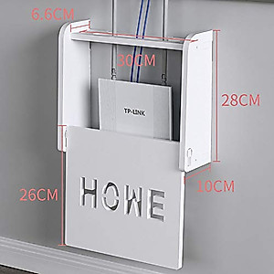 Wall Mounted Tv Set-Top Box Shelf, Cable Plug Wire Storage Box, Floating Storage Shelf WiFi Router Storage