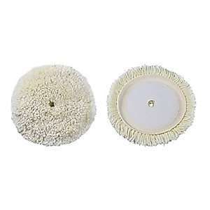 Stadea BFW101K 8" Wool Buffing Polishing Cutting Pad (Pack of 3) for Compound Cutting & Buffing Polishing Auto Marine Trucks - Hook & Loop Pad