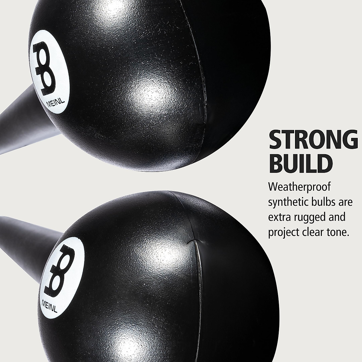 Meinl Percussion PM3BK Plastic Maracas, Black