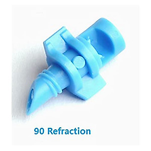 VIEUE Garden Drip Irrigation System Accessories 500 Pieces 90 180 360 Degree Refraction Atomizing Nozzle Sprinkler Simple Garden Bonsai Flower Fruit Tree Irrigation Sprayer (Color : 90 Degree)
