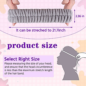 YGQQOY Spa Headband, Makeup Headband for Washing Face, Skincare Headbands for Girls Women, Soft Facial Makeup Head Band