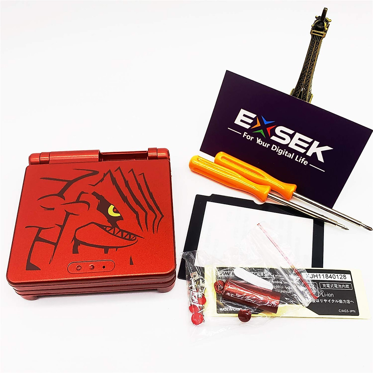 EXSEK Full Parts Replacement Housing Shell Pack for Gameboy Advance SP Ruby (SP GRO)
