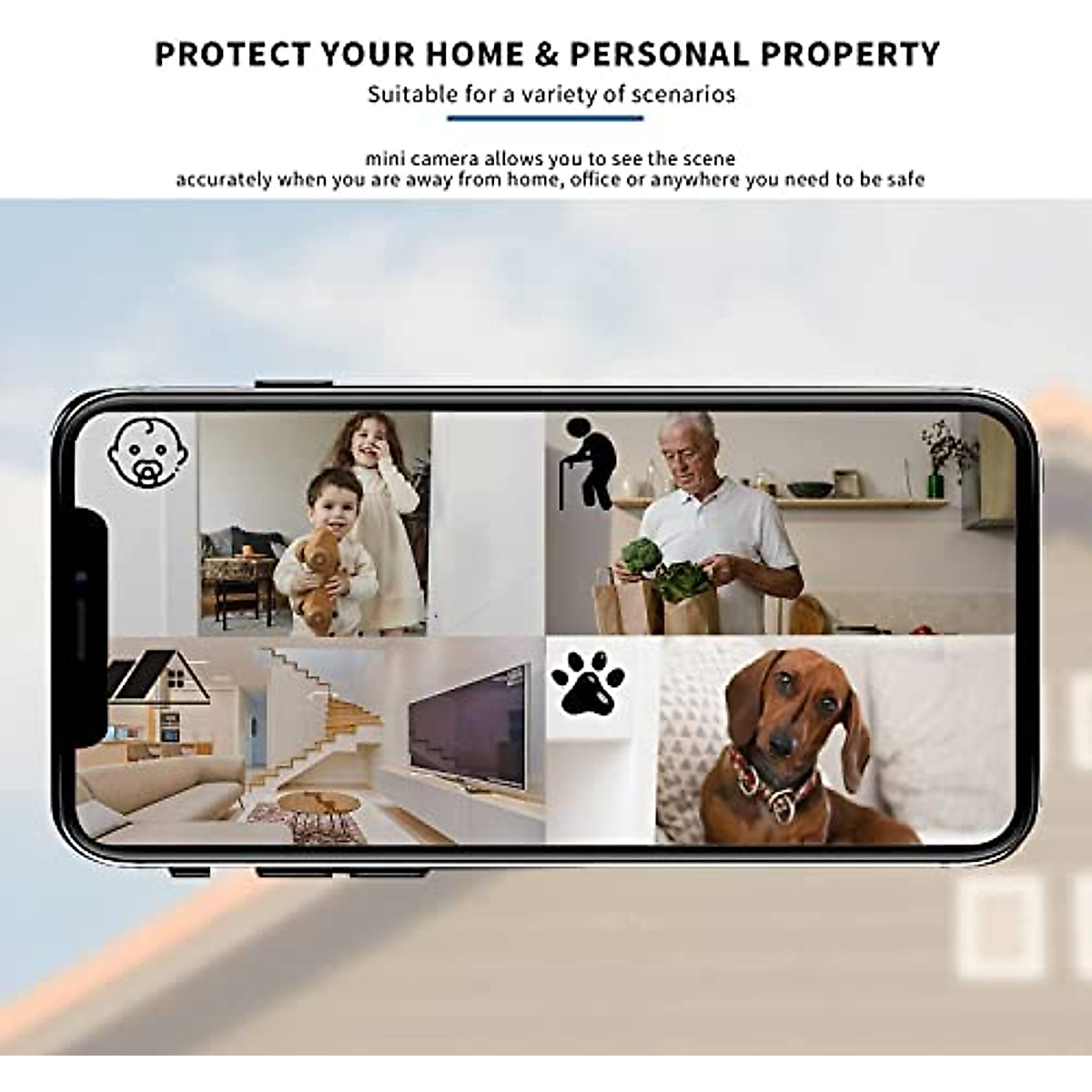 XAJBJJ 2023 Upgraded 1080P WiFi Camera Detector for Home Office,Indoor Camera with Motion Detection Night Vision - Car Cameras for Surveillance-CC1