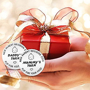 Neatbuddy Decision Making Coin 2PCs Set, Pregnancy Gifts for First Time Moms, New Dad Gifts, New Moms Gifts for Women,New Baby Gift for New Parents to Be Birthday Gift