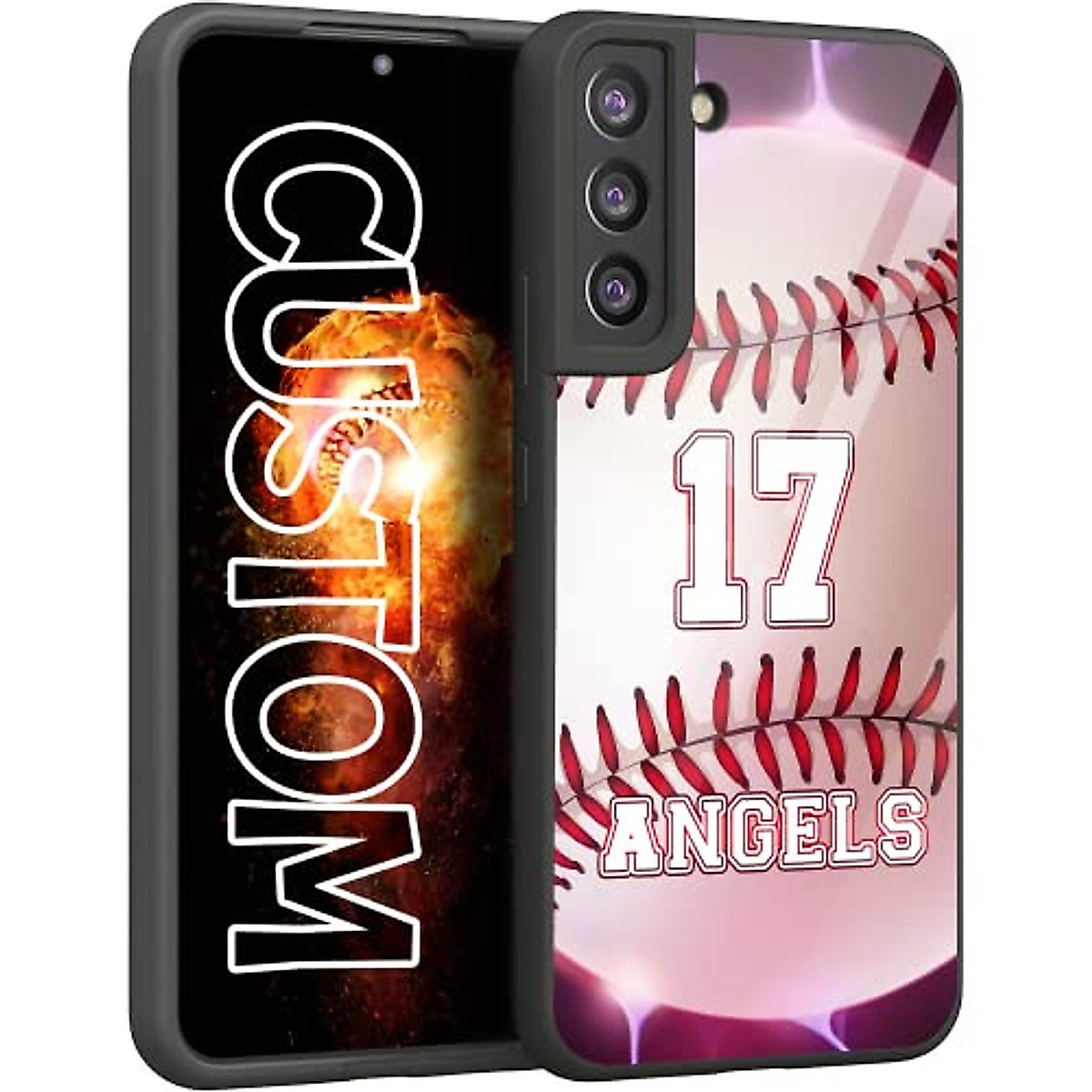 Design Your Own Baseball Phone Case Custom Name Number Yourself TPU Cover Case with Samsung Galaxy S23 S22 S21 S20 ULTRA PLUS/ S21 FE /S20 FE/ S10 PLUS/ S9 PLUS/ S8 PLUS /S7 EDGE