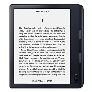 Kobo Sage | eReader | 8” HD Glare Free Touchscreen | Waterproof | Adjustable Brightness and Color Temperature | Blue Light Reduction | Bluetooth | WiFi | 32GB of Storage | Carta E Ink Technology
