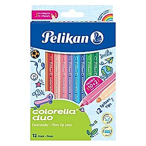 Pelikan Colorella 804905 Fibre-Tip Pen Duo 12 Stück DUO