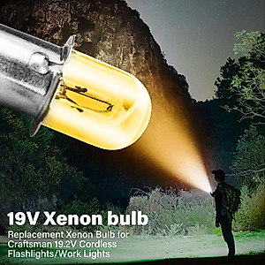Ameri 19.2 Volt bulb Flashlight/Worklight Replacement XENON Bulbs 19v for CRAFTSMAN(4Pack)