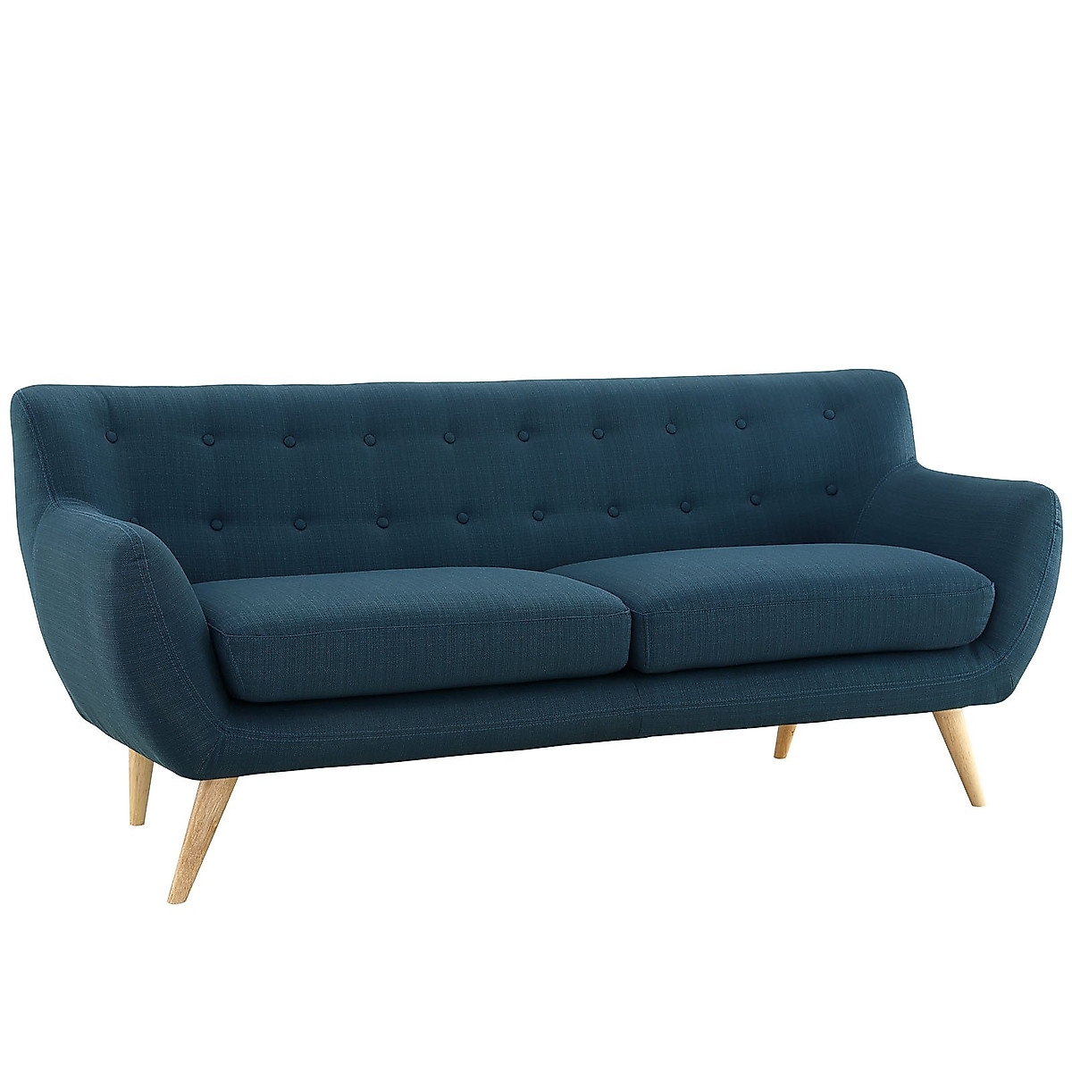 Modway Remark Mid-Century Modern Sofa With Upholstered Fabric In Azure
