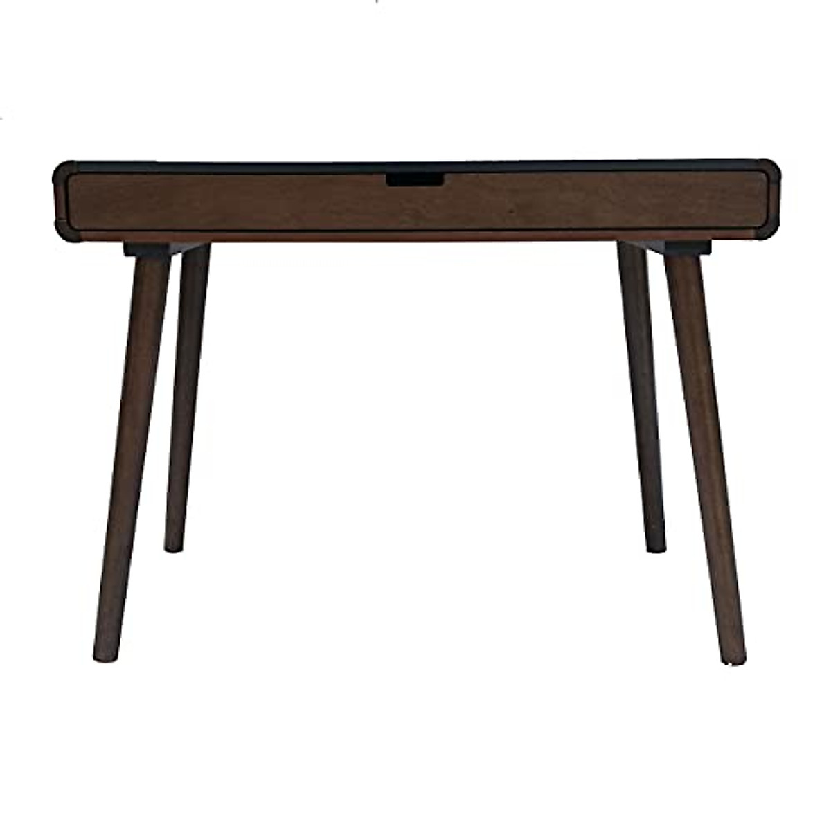 Christopher Knight Home Peninah Mid-Century Rubberwood Writing Desk, Charcoal Grey / Medium Brown