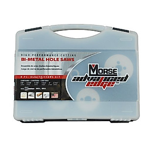MK Morse MK0600L Advanced Edge Electricians Bi-Metal Hole Saw Kit, 8-Piece
